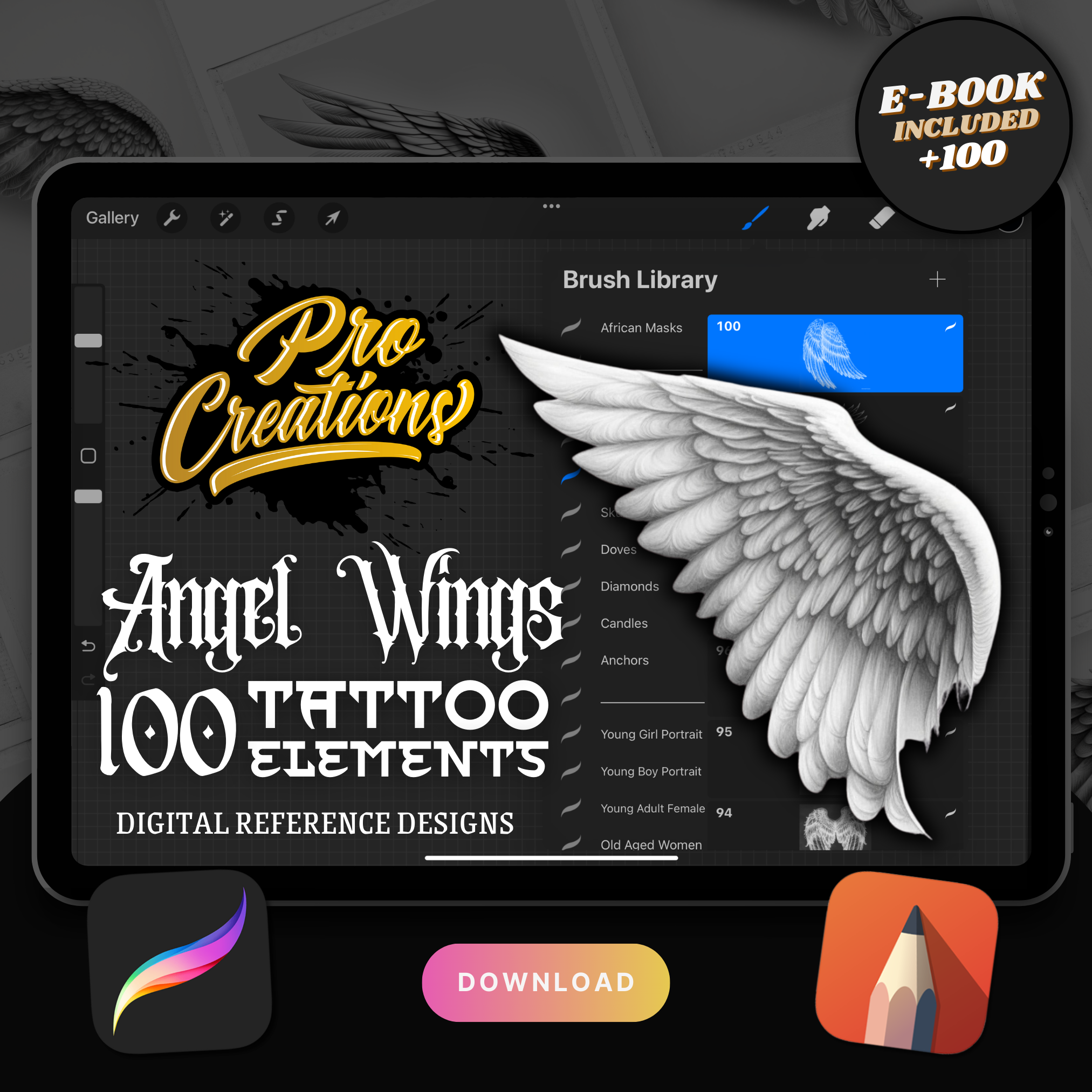 Wings Tattoo Reference Pack