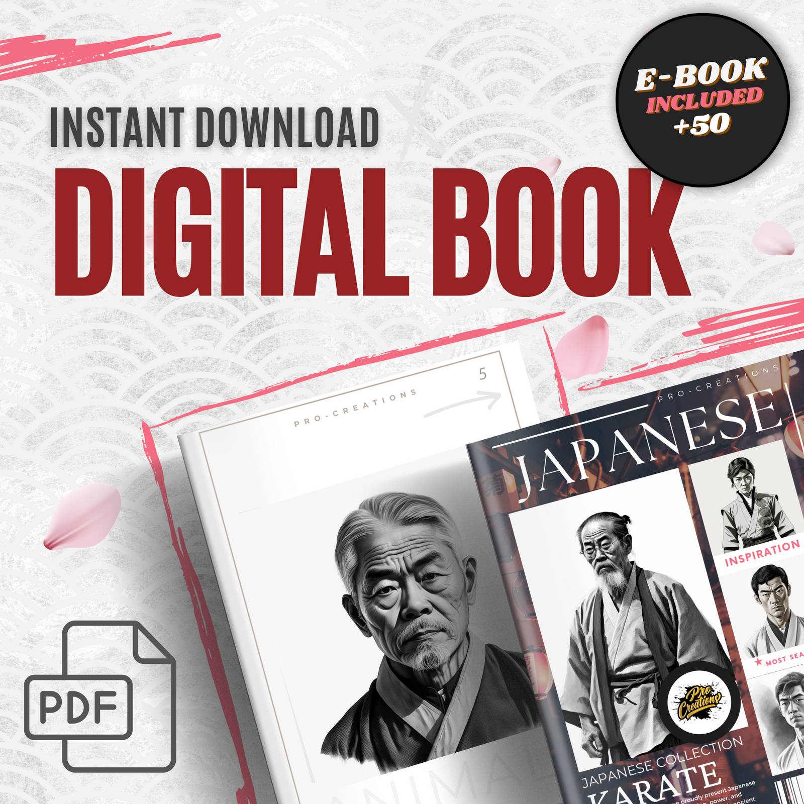 Japanese Karate Digital Reference Design Collection: 50 Procreate & Sk