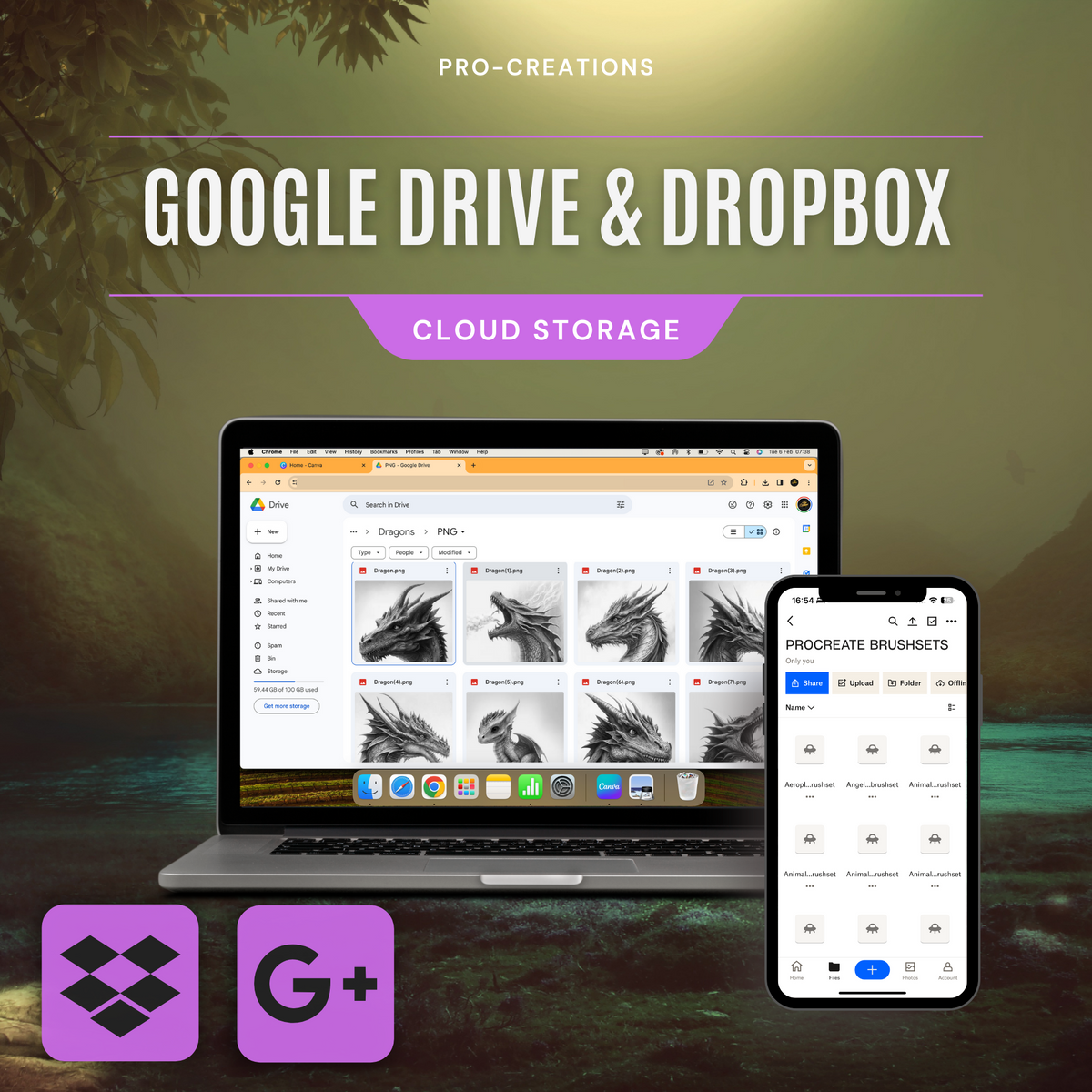Dragons Digital Design Collection: 50 Procreate & Sketchbook Images