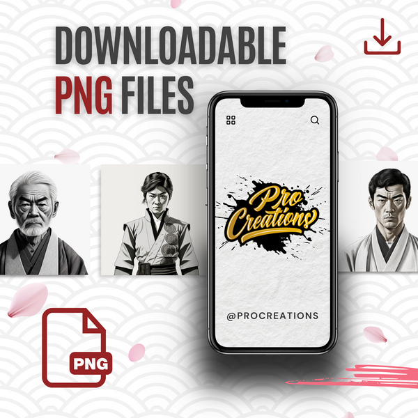 Japanese Karate Digital Reference Design Collection: 50 Procreate & Sk