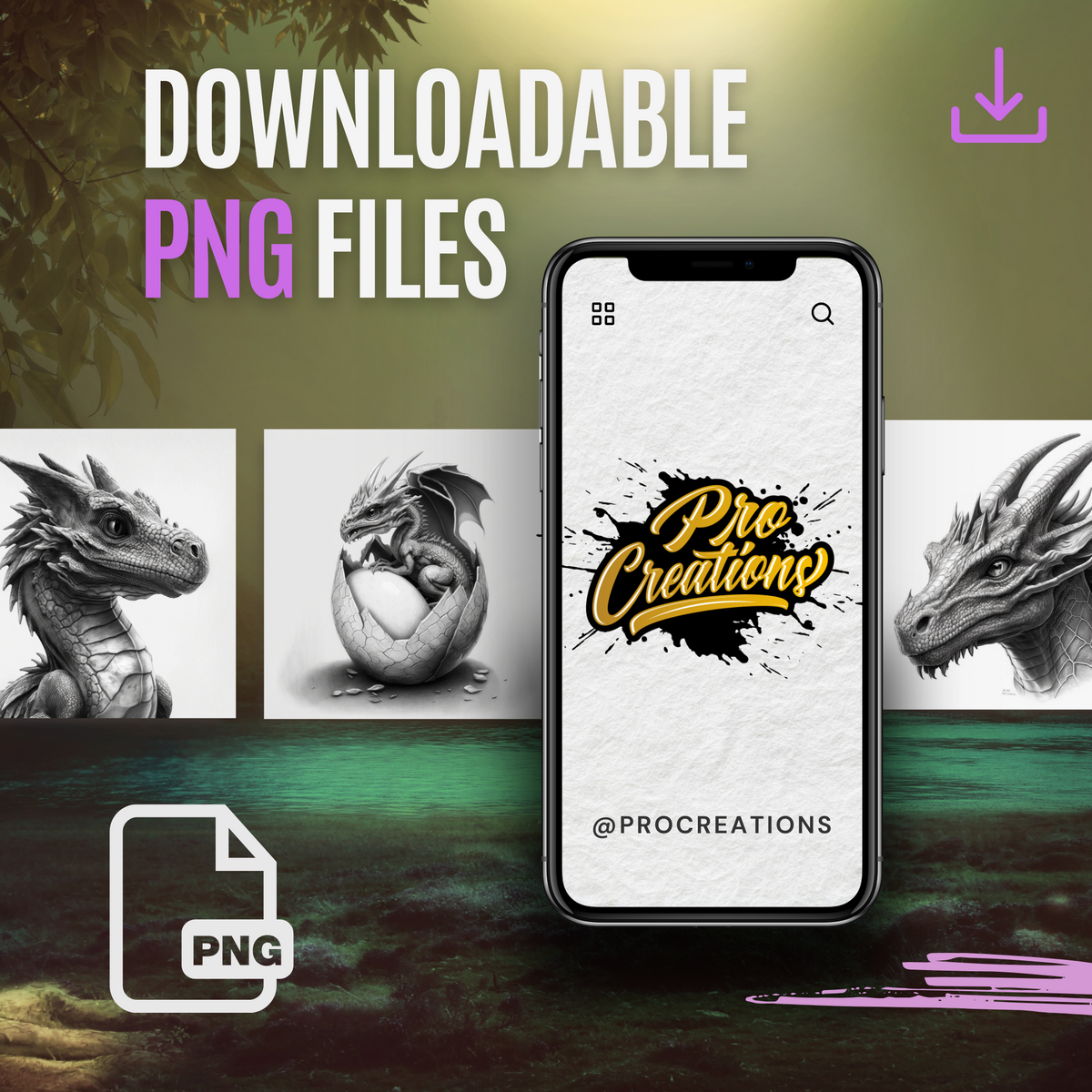 Dragons Digital Design Collection: 50 Procreate & Sketchbook Images