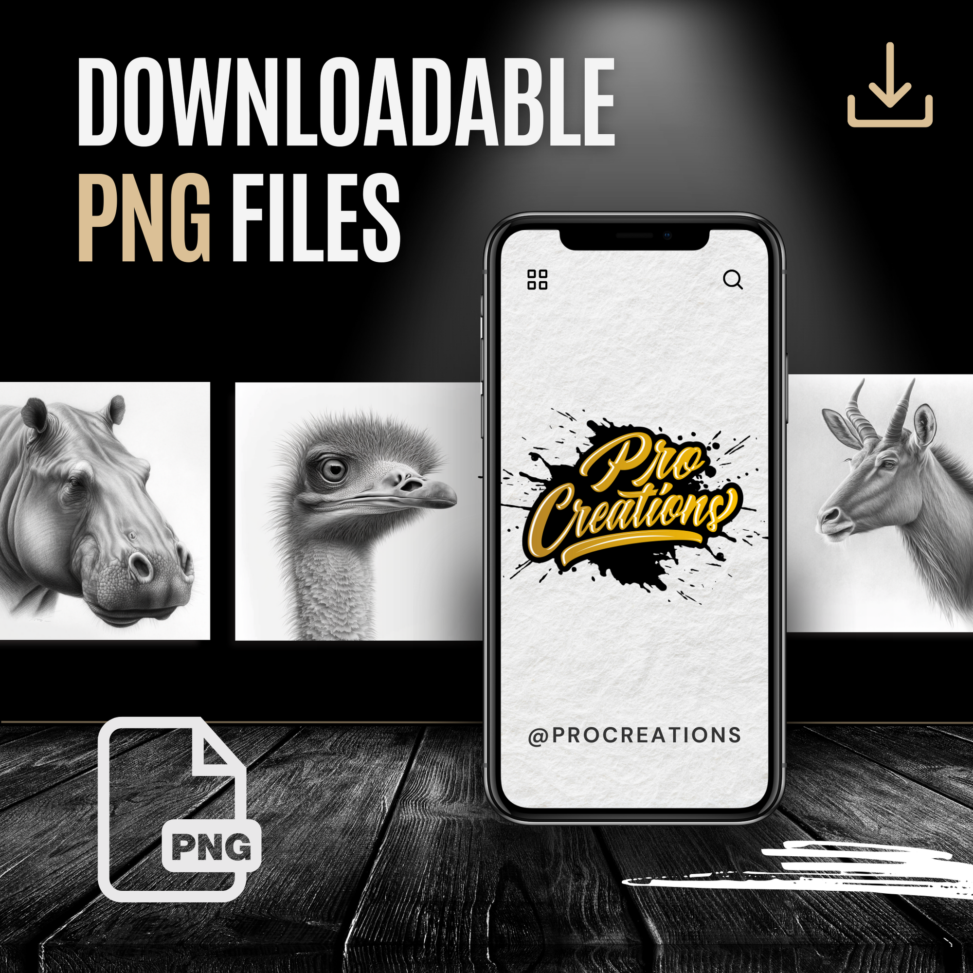 Safari Animals Tattoo Reference Pack