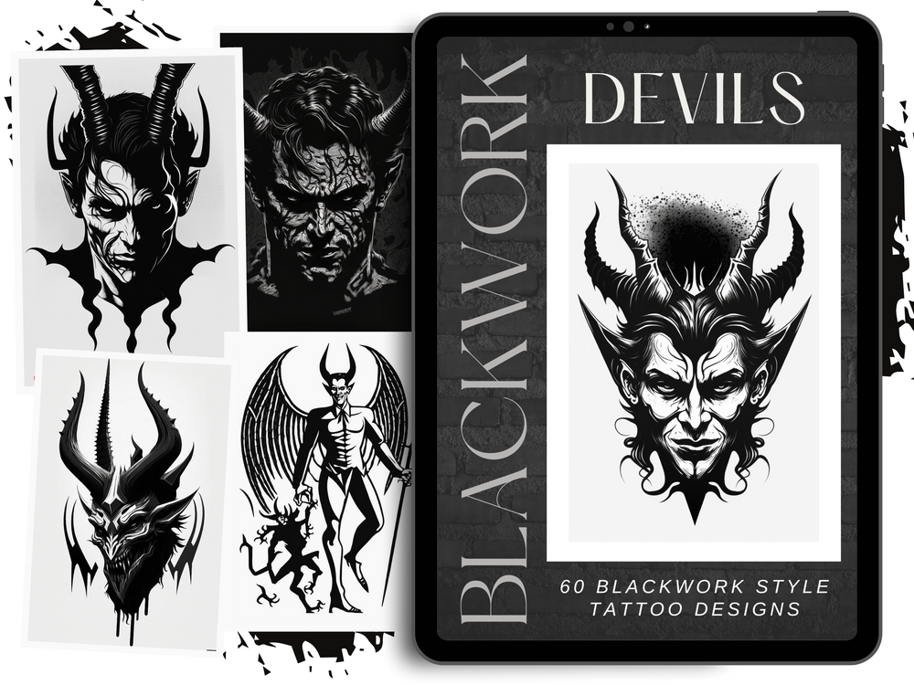 Devils Blackwork Tattoo Designs | PDF Reference Designs for Tattoos